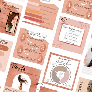 Hair Stylist Instagram Post Templates, Editable Hair Stylist Social ...
