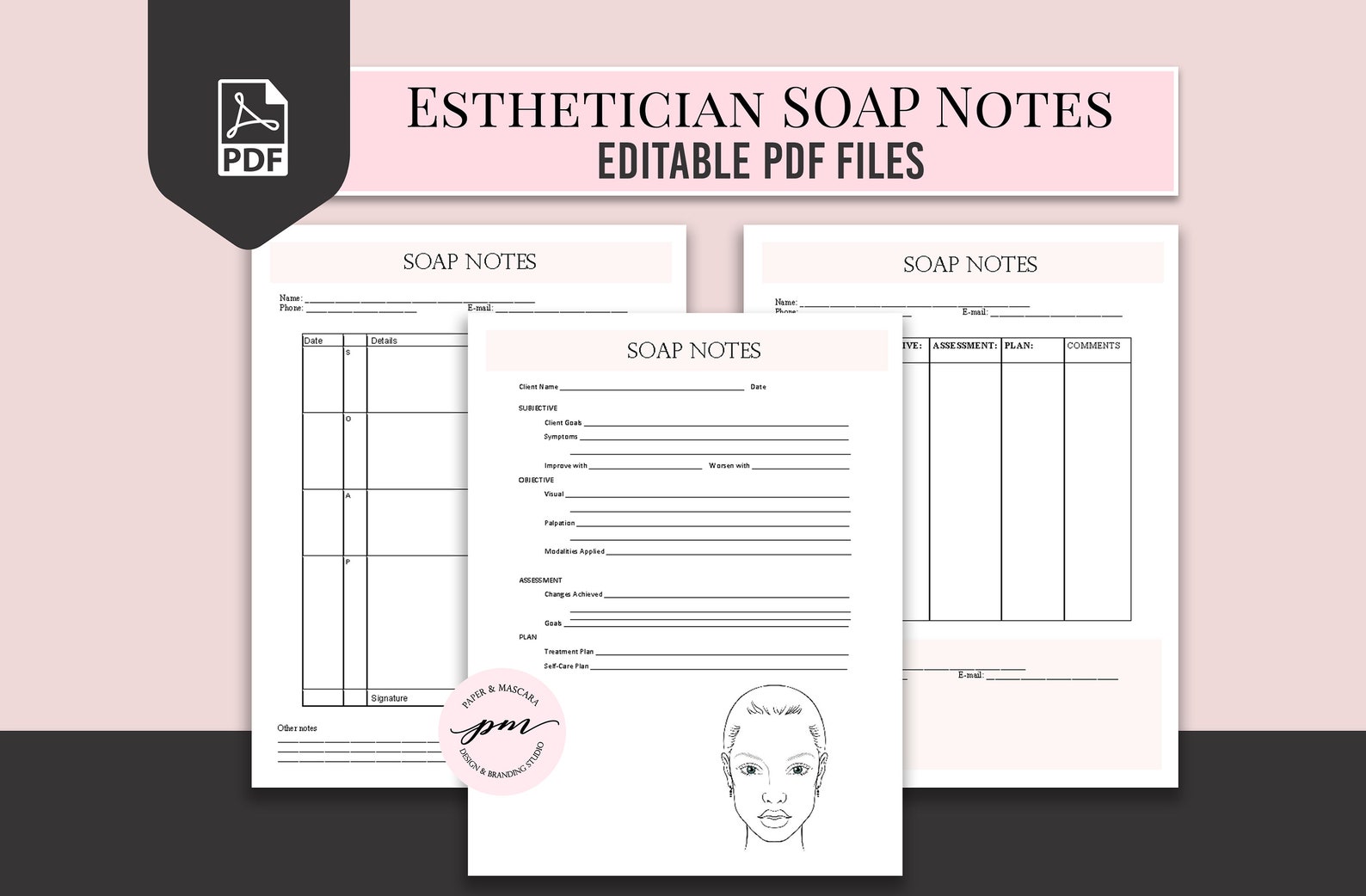 Esthetician SOAP Notes Consultation Form Facials Spa Form - Etsy UK