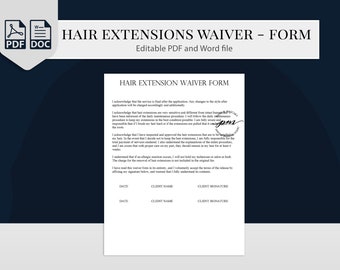 Stylist Waiver Form - Etsy