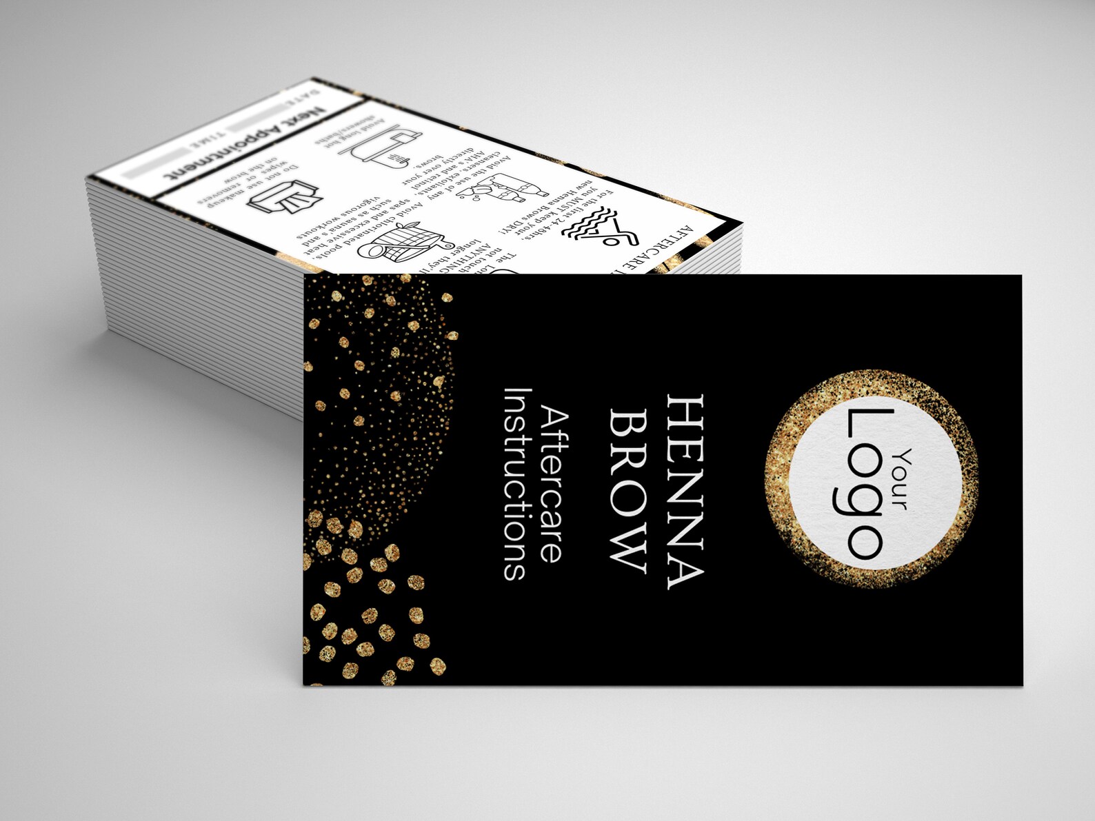 Editable Henna Brow Aftercare Card, Henna Brow Aftercare Information ...