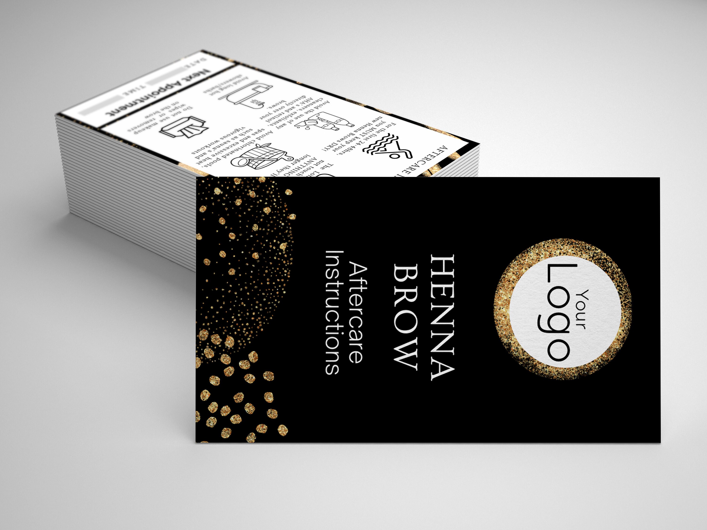 Editable Henna Brow Aftercare Card, Henna Brow Aftercare Information ...