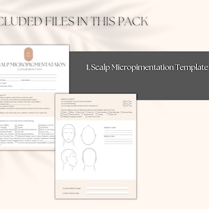 Editable Scalp Micropigmentation Form Template, Neutral Scalp ...