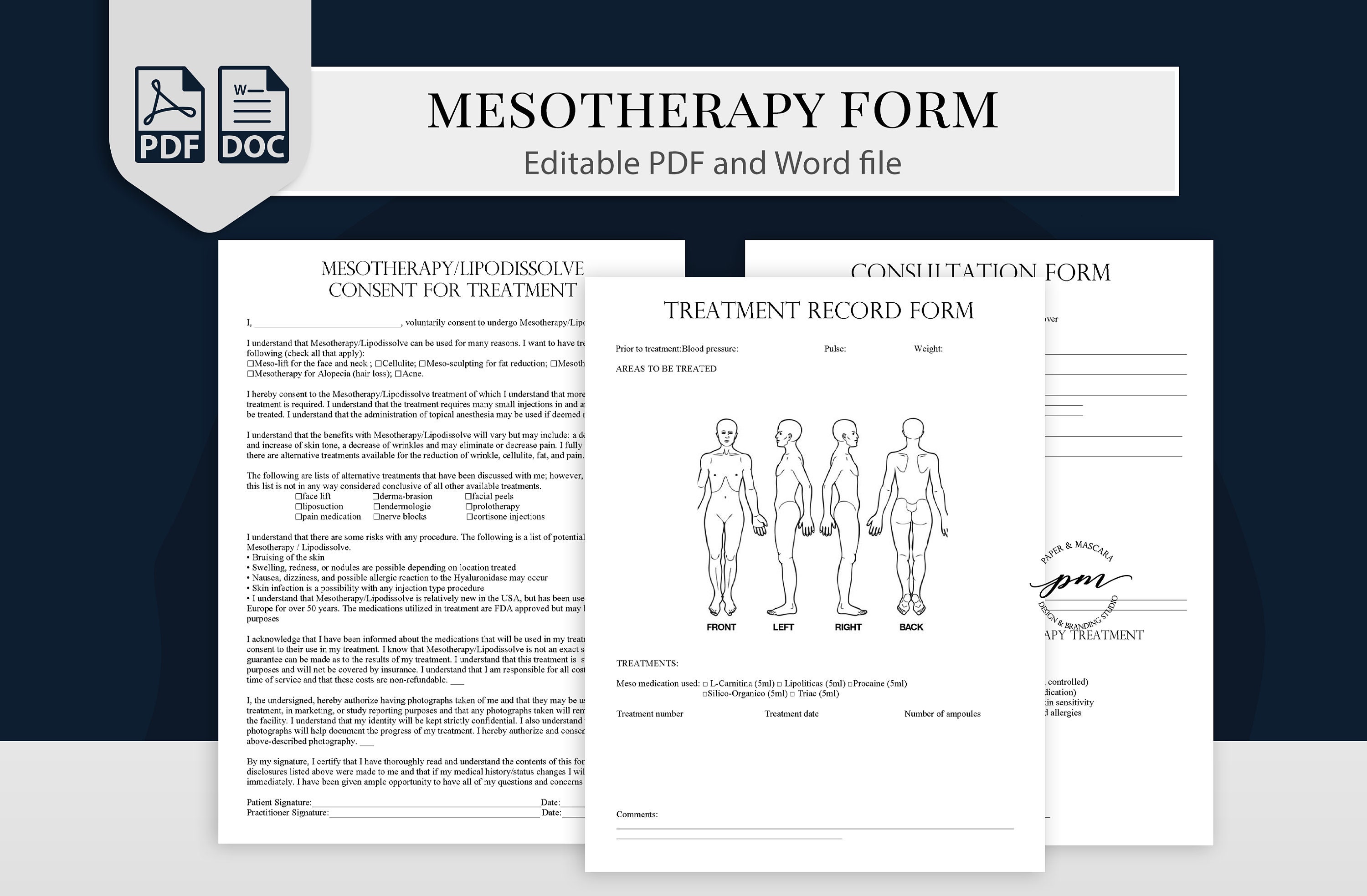 Mesotherapy Consent Form - Etsy UK