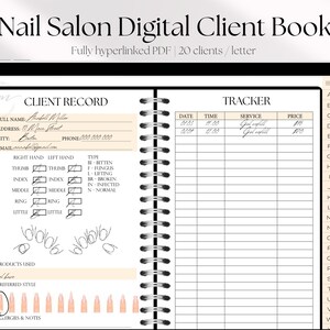 2023 DIGITAL NEUTRAL Nail Tech Client Record Book | Nail Tech Client ...