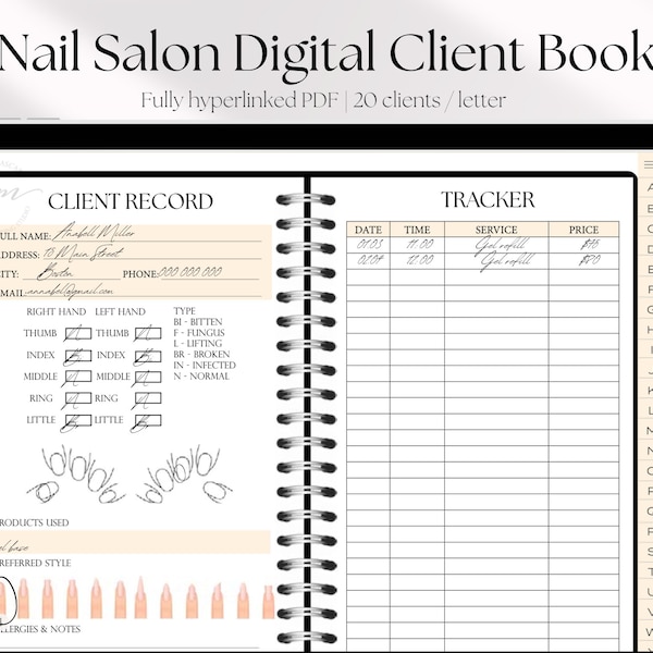 Nail Tech Planner - Etsy