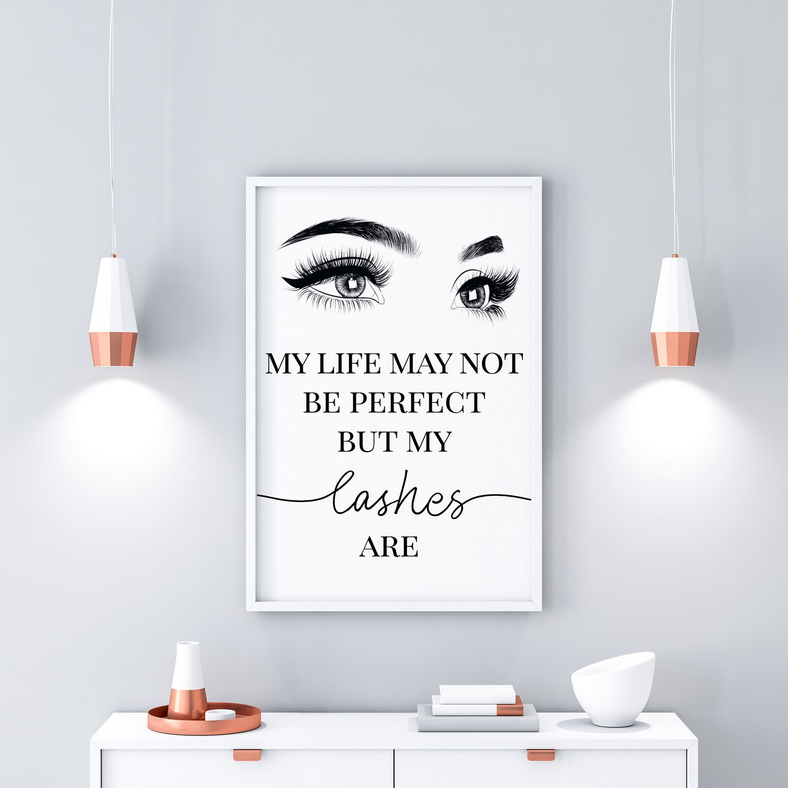 Eyelash Extensions Poster, Eyelashes Print, Esthetician Decor, Lashes ...