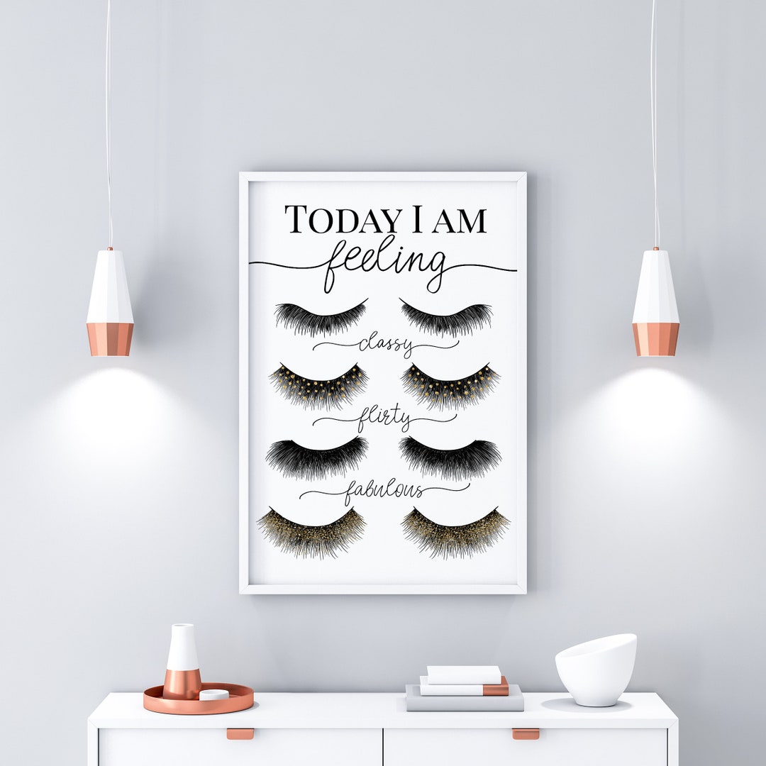 Eyelash Extensions Poster, Eyelashes Print, Esthetician Decor, Lashes ...