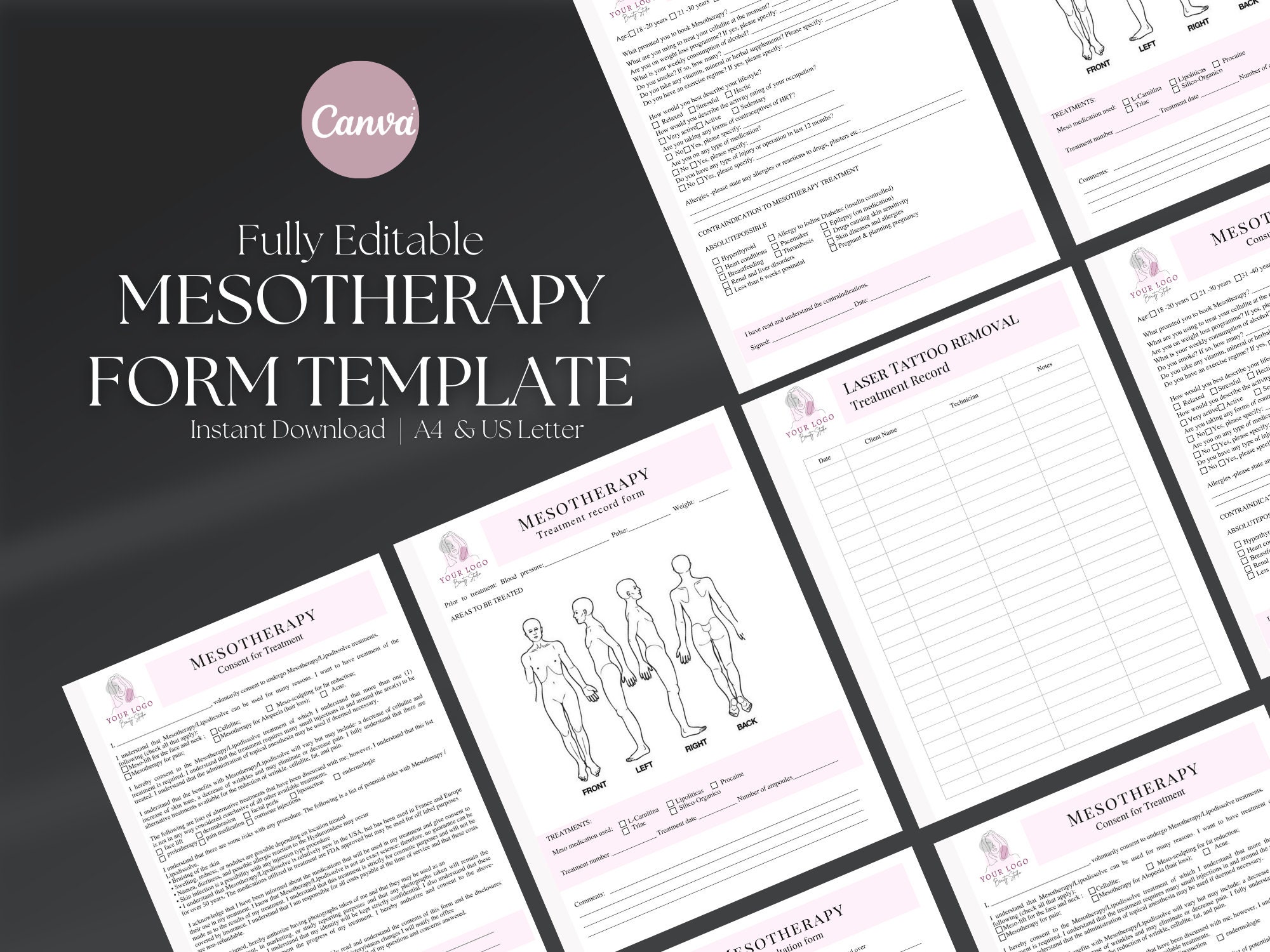 Editable Mesotherapy Consultation Form Template, Mesotherapy Consent ...