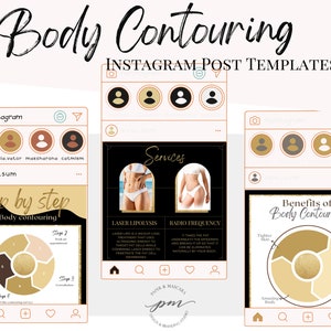 Body Contouring Instagram Post Templates Editable Body - Etsy