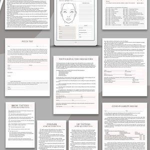 Permanent Makeup Consent Forms, Cliclable and Fillable Permanent Makeup ...