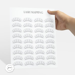 Lash Map Sheets, Printable Lash Mapping Sheets, Eyelash Extensions Form ...