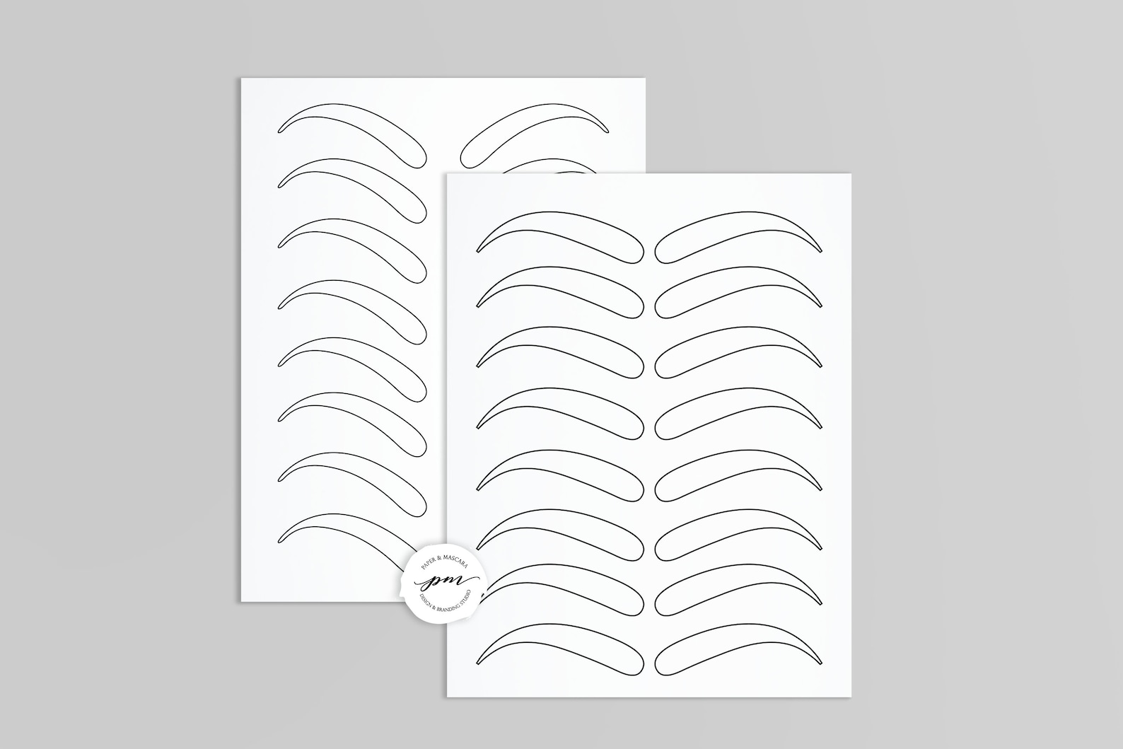 Brow Practice Sheets Eyebrow Microblading Practice Sheets - Etsy