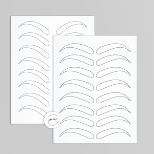 Brow Practice Sheets, Eyebrow Microblading Practice Sheets ...