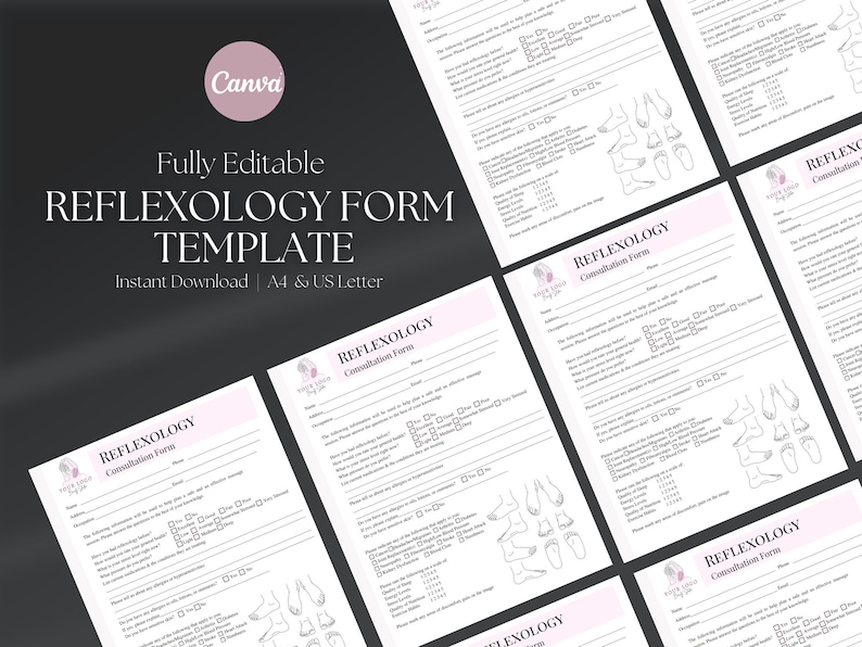 Reflexology Client Intake Form, Editable Massage Consultation Form ...