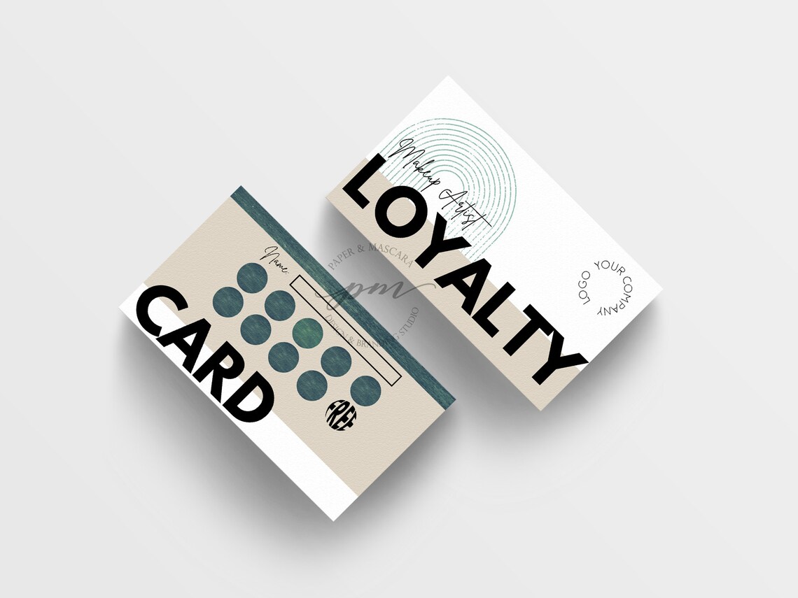 Editable Loyalty Card Template Modern Editable Reward Punch - Etsy