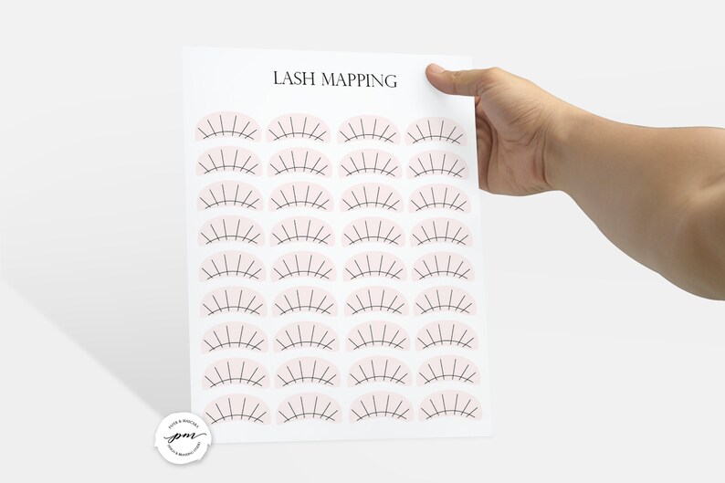 Lash Map Sheets Printable Lash Mapping Sheets Eyelash - Etsy