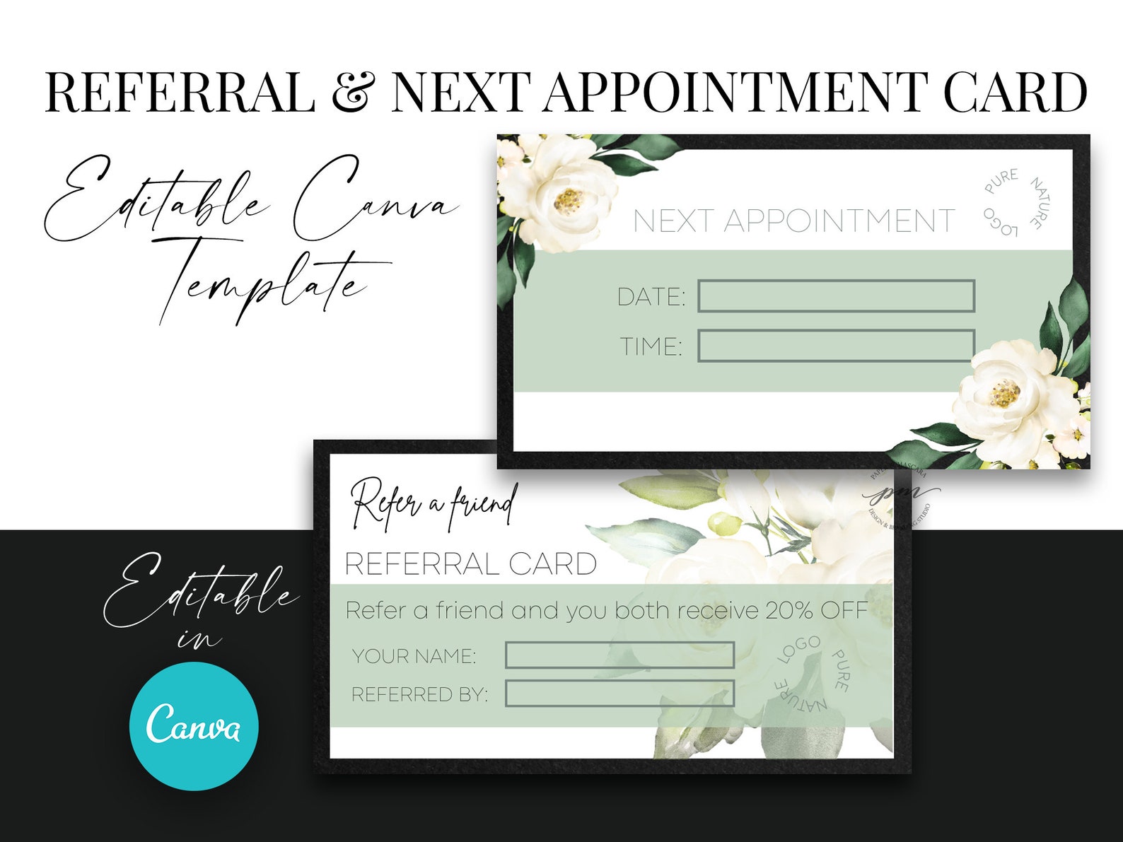 Editable Referral Card Template Editable Next Appointment | Etsy