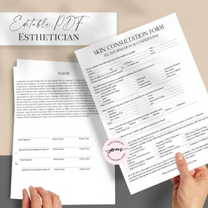 Esthetician Client Intake Form Template, Skin Care Consultation Form ...
