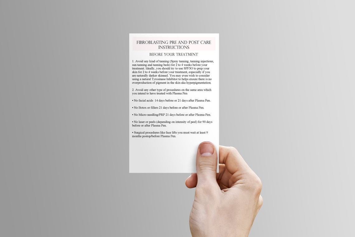 Fibroblast Client Forms Fibroblast Consent Form Plasma Pen | Etsy