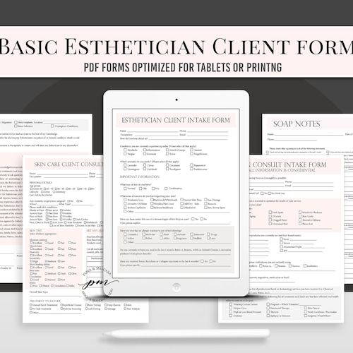 Esthetician Client Intake Form Template Skin Care - Etsy