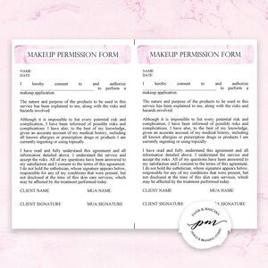 Pink Makeup Artist Business Planner Bundle, Freelance Makeup Artist ...