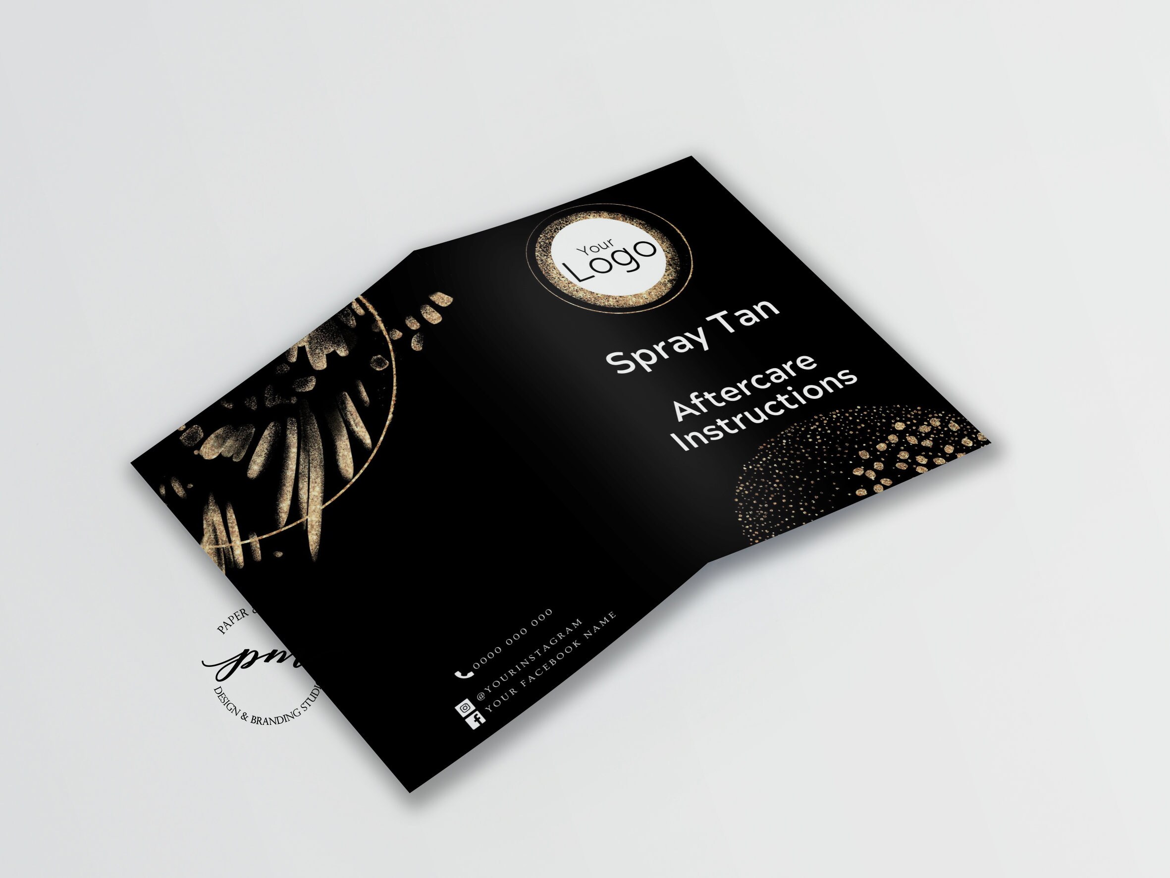 Editable Spray Tan Aftercare Card Spray Tan Loyalty Card | Etsy