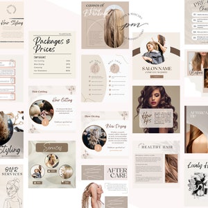 Hair Stylist Instagram Post Templates, Editable Hair Stylist Social ...