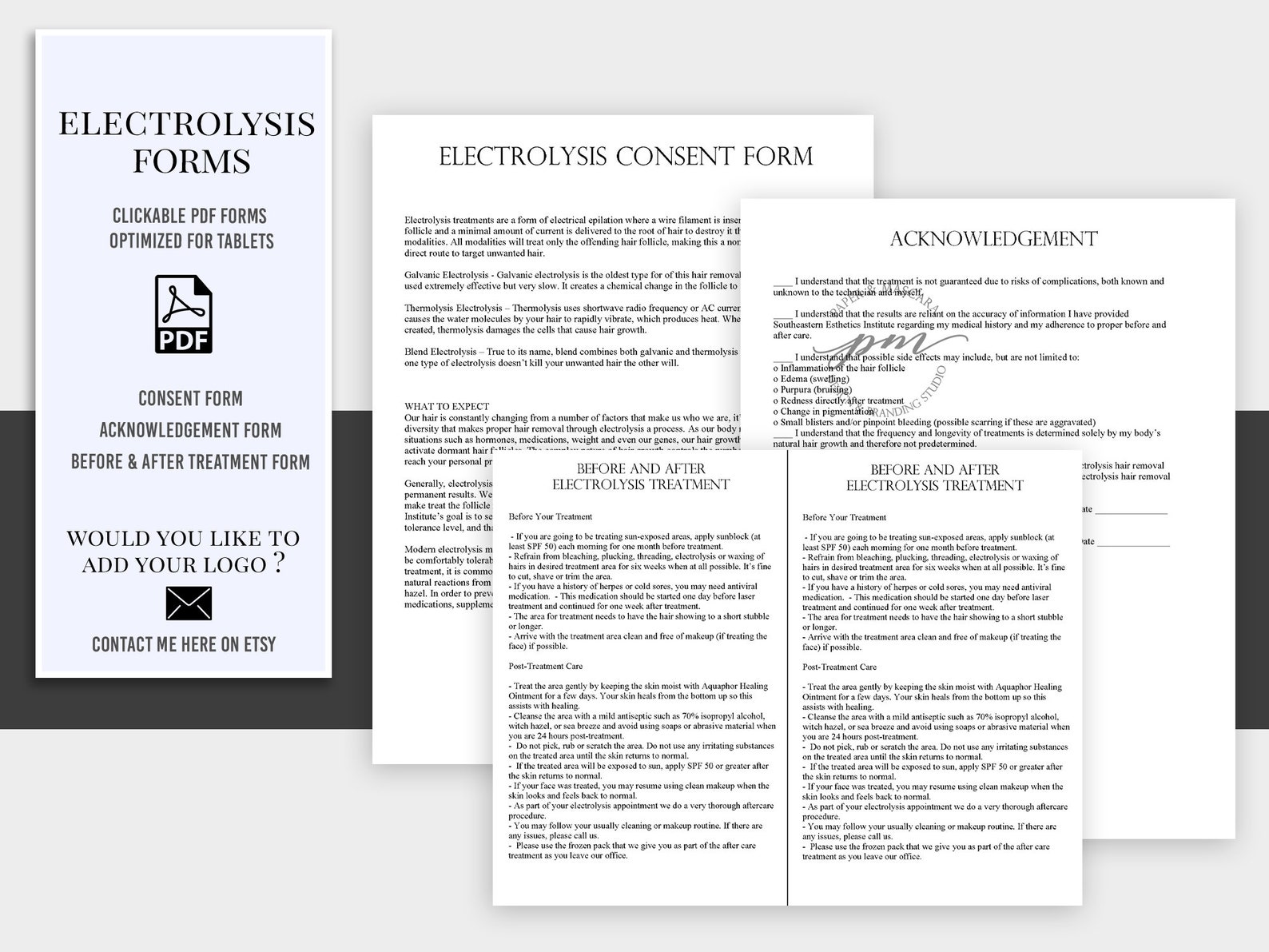 Electrolysis Consent Forms Electrolysis Client Consultation - Etsy UK