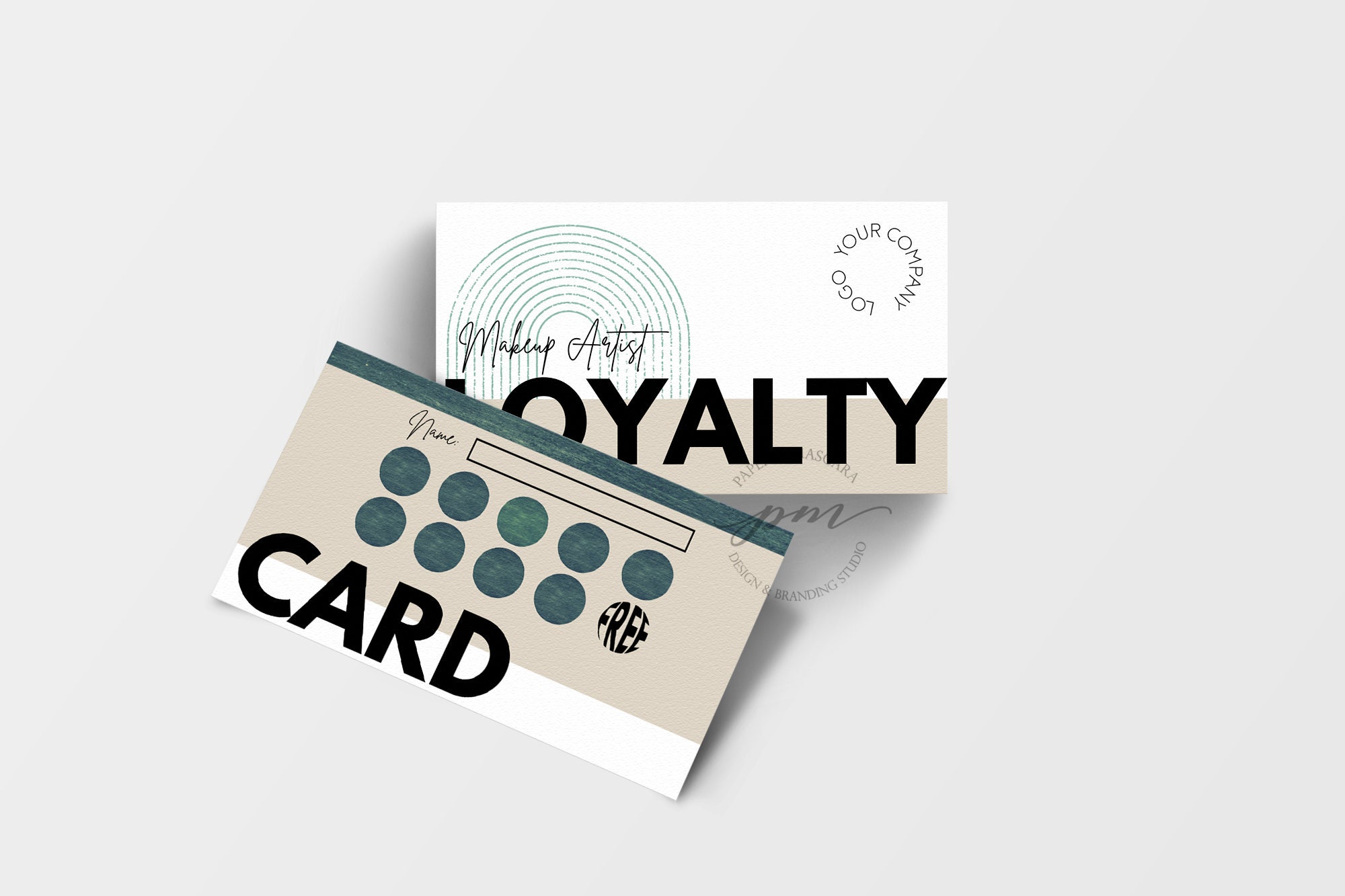 Editable Loyalty Card Template Modern Editable Reward Punch | Etsy