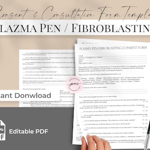 Fibroblast Consent Form Template, Plasma Pen Consent and Consultation ...