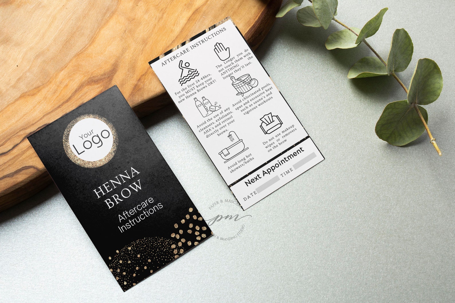 Editable Henna Brow Aftercare Card Henna Brow Aftercare - Etsy