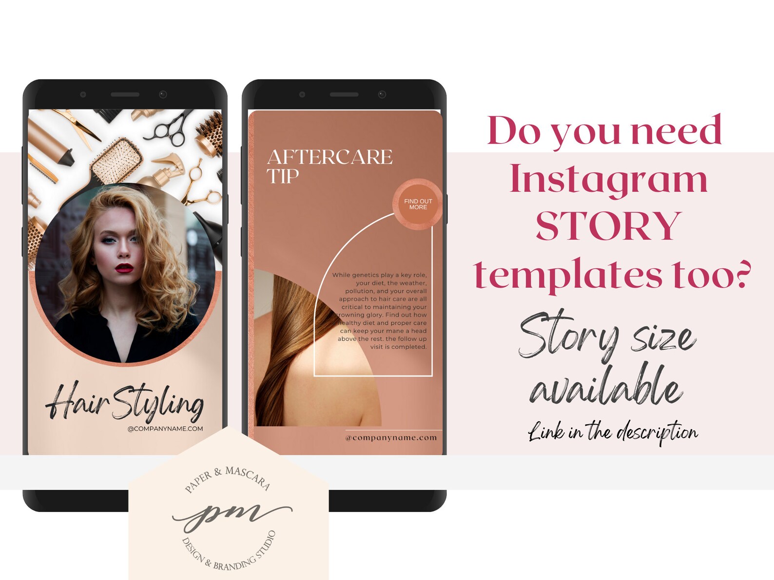 Hair Stylist Instagram Post Templates, Editable Hair Stylist Social ...