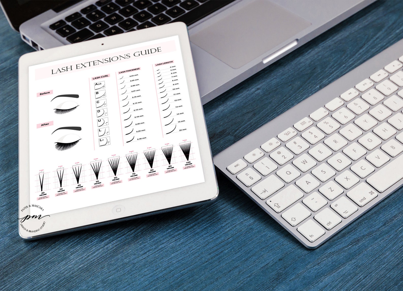 Lash Extensions Guide for Tablets Ipad Eyelash Extensions - Etsy