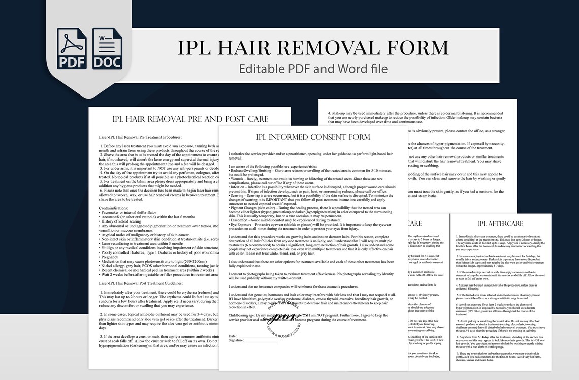 IPL Hair Removal Aftercare Cards IPL Aftercare | Etsy