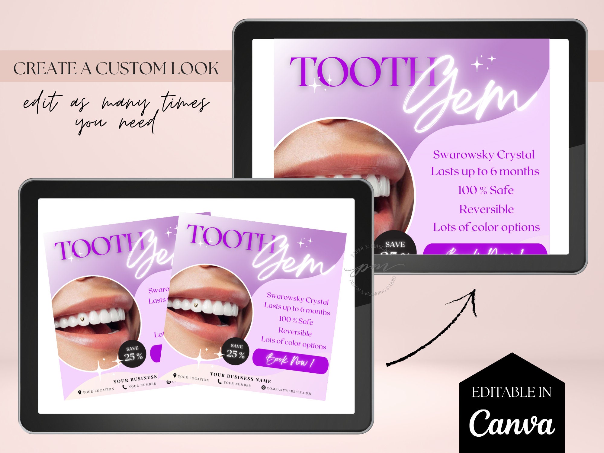 Editable Tooth Gem Flyer Template Tooth Charms Instagram - Etsy Australia