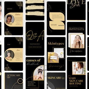 Skin Types Instagram Story Templates, Editable Skincare Tips Social ...