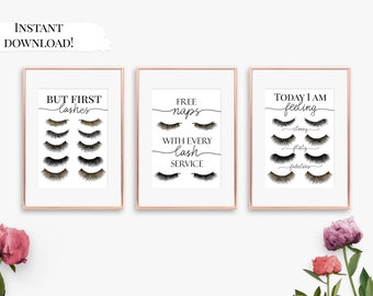Eyelash Extensions Poster Eyelashes Print Esthetician Decor | Etsy