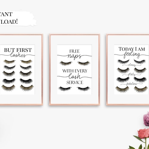 Eyelash Extensions Poster Eyelashes Print Esthetician Decor - Etsy