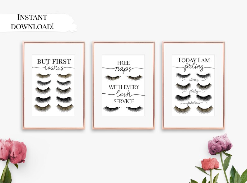 Eyelash Extensions Poster Eyelashes Print Esthetician Decor - Etsy