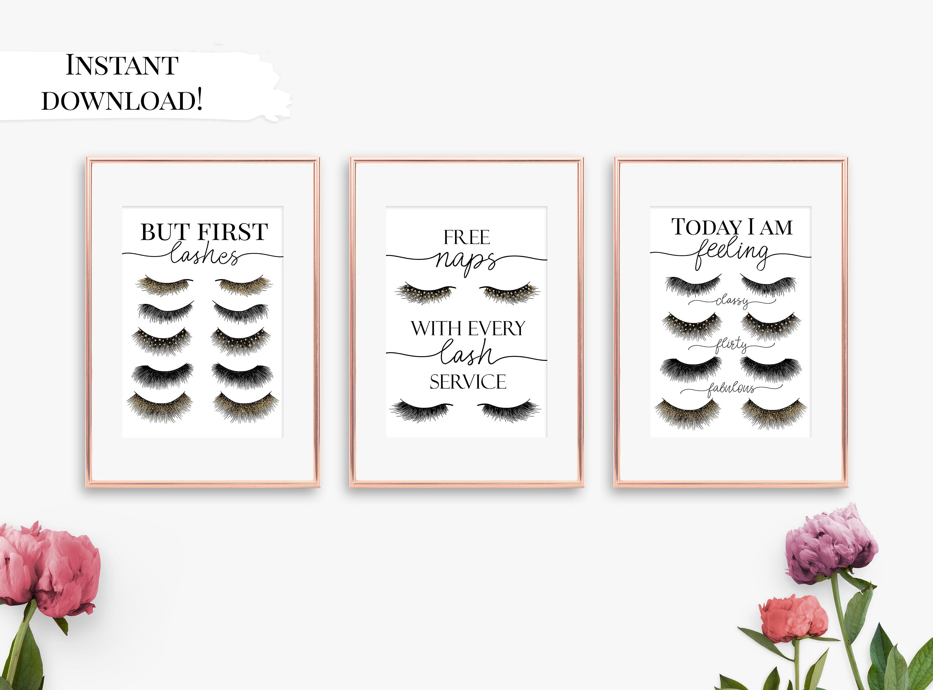 Eyelash Extensions Poster Eyelashes Print Esthetician Decor | Etsy