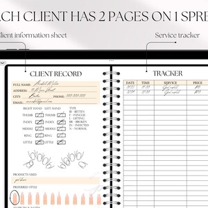 2023 DIGITAL NEUTRAL Nail Tech Client Record Book | Nail Tech Client ...