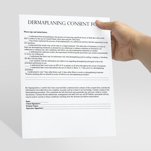 Editable Dermaplaning Form Template, Customizable Dermaplaning Consent ...