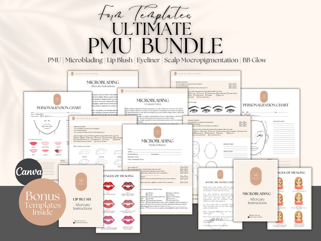 Permanent Makeup Instagram Storytemplates, Editable PMU Social Media ...