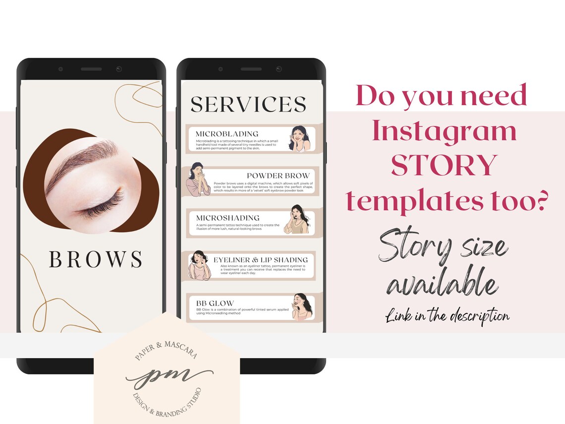 Permanent Makeup Instagram Post Templates Editable PMU Social - Etsy