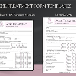 Editable Acne Treatment Client Consultation Form Template, Customizable ...