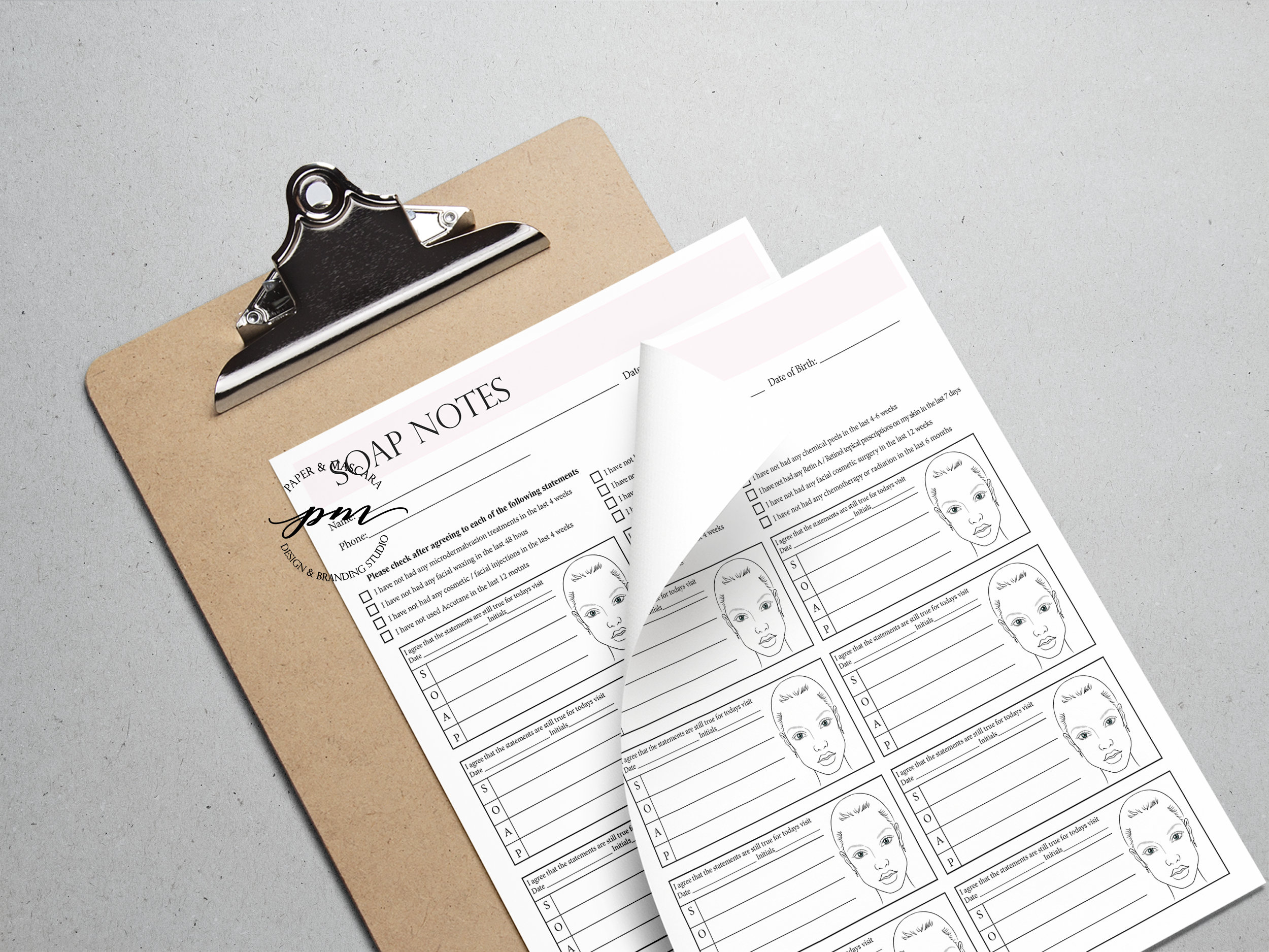 Esthetician SOAP Notes Clickable Esthetician Consultation - Etsy