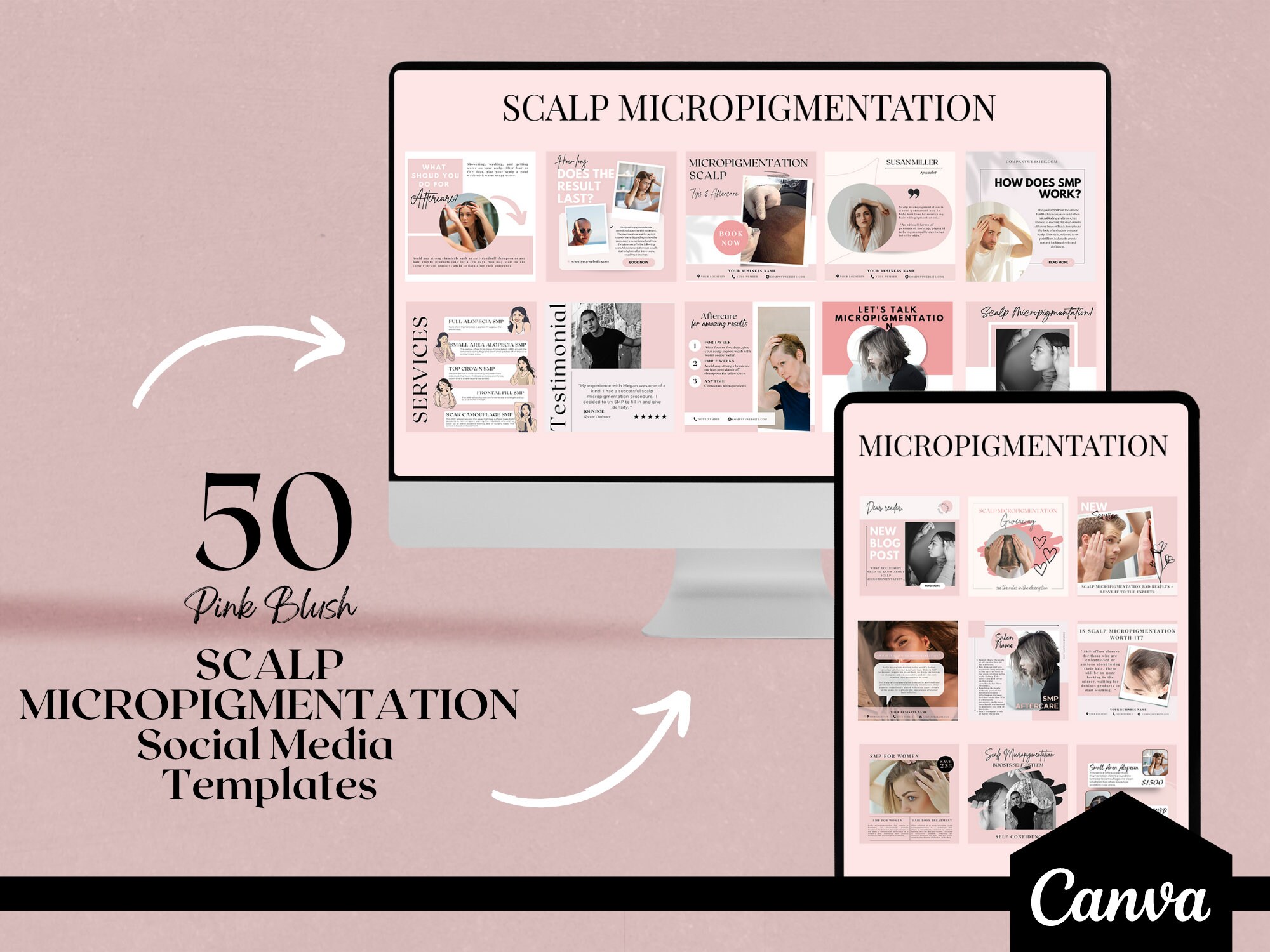 Pink Permanent Makeup Instagram Templates | 500 PMU Artist Instagram ...