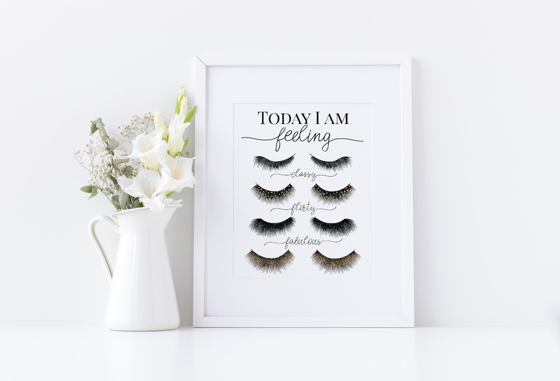 Eyelash Extensions Poster Eyelashes Print Esthetician Decor - Etsy Hong ...