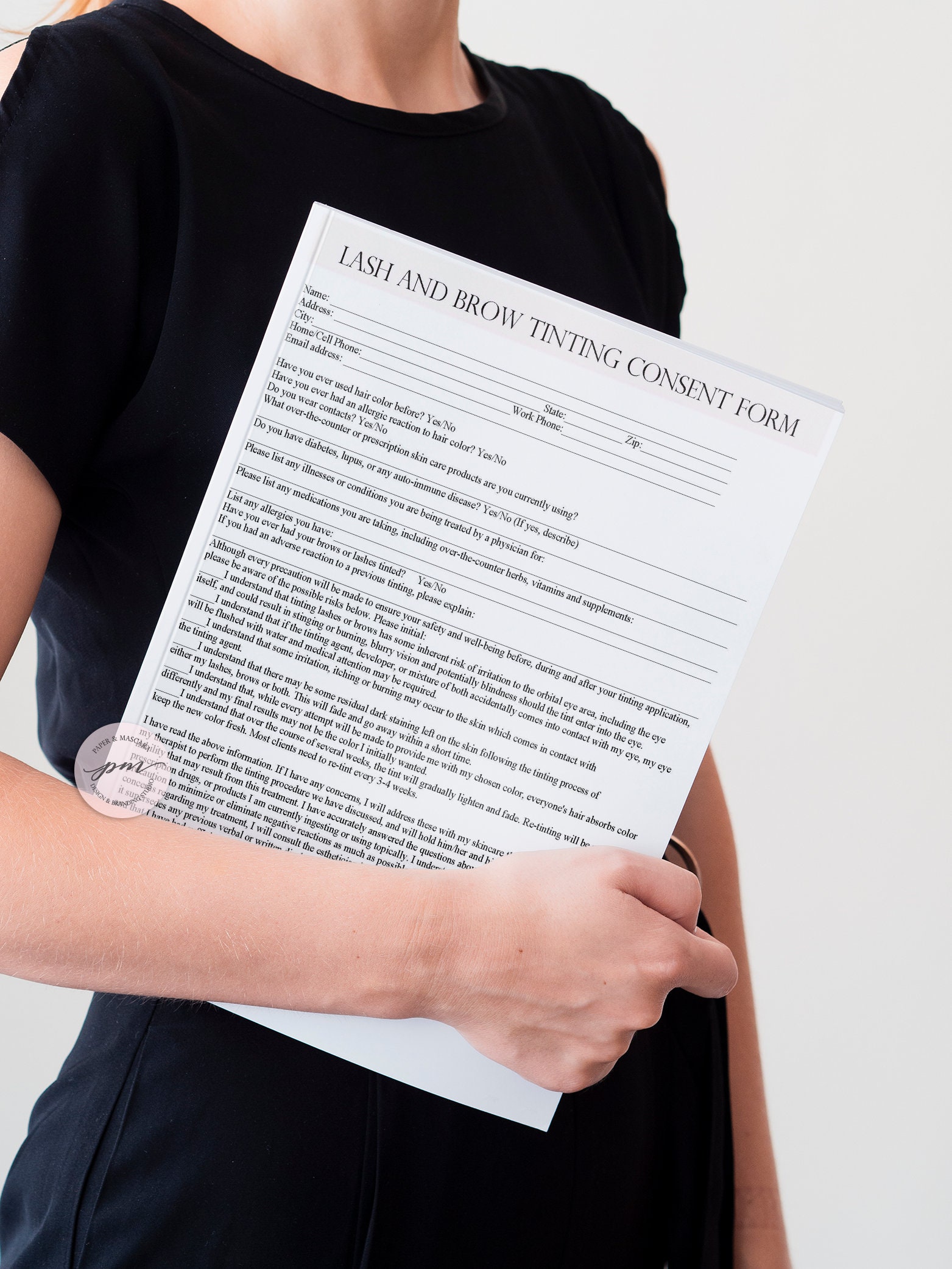 Lash and Brow Tinting Form Template Lash Tinting Consent Form - Etsy