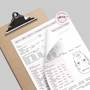 Skin Analysis Client Consultation Form Template, Esthetician Facials ...